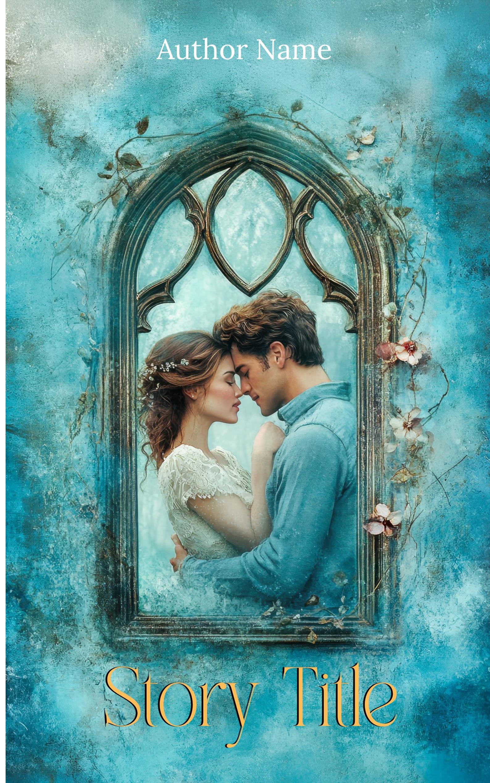 Four Premade E-book Covers With Blue Background and a Couple - Great ...