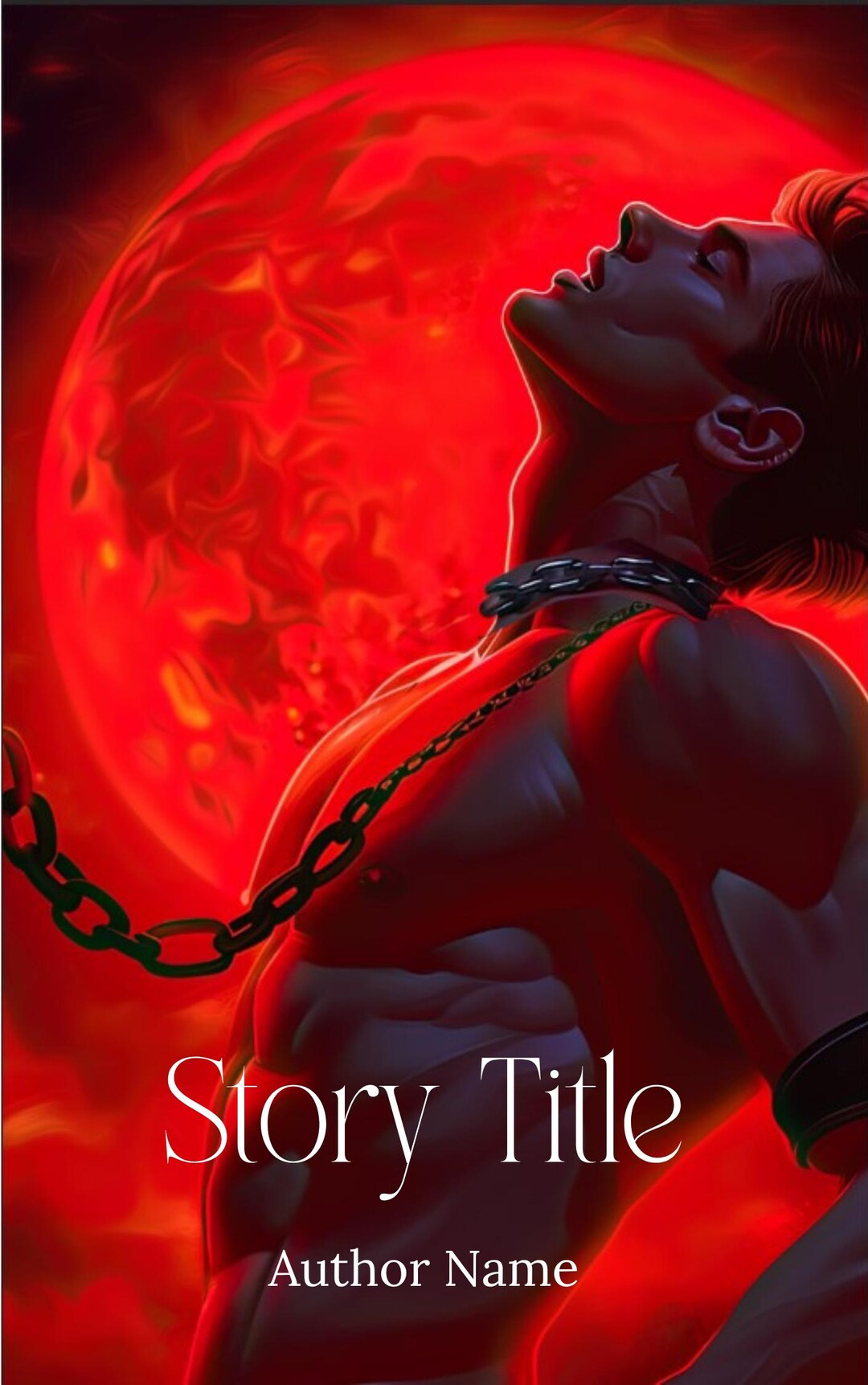 Premade E-book Cover Featuring Captive Male- Great for Steamy Romance, Wolf Shifter, Fantasy ...