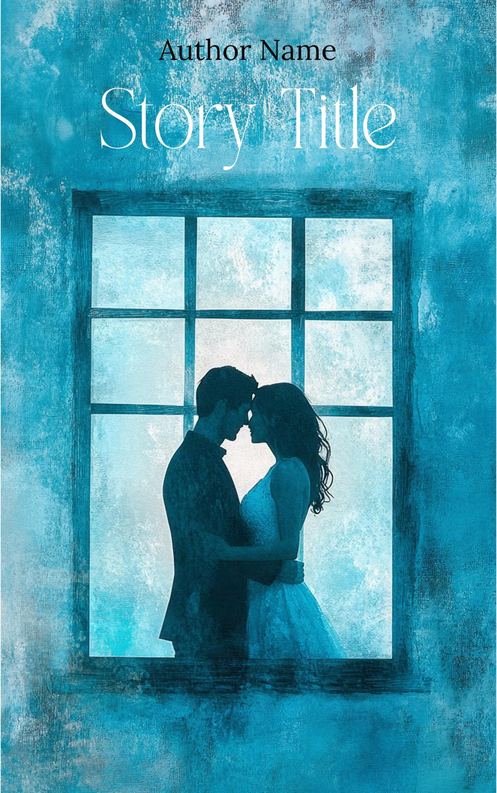 Four Premade E-book Covers With Blue Background and a Couple - Great for Romance, Women's ...