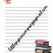 PRINTABLE, Book Theme, Stationery Paper, Digital Download, Set of 5 - Etsy