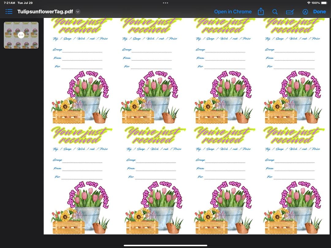 Printable Mail Tags Suitcase, Party, Flowers,basket, Rak, Gift Tag ...