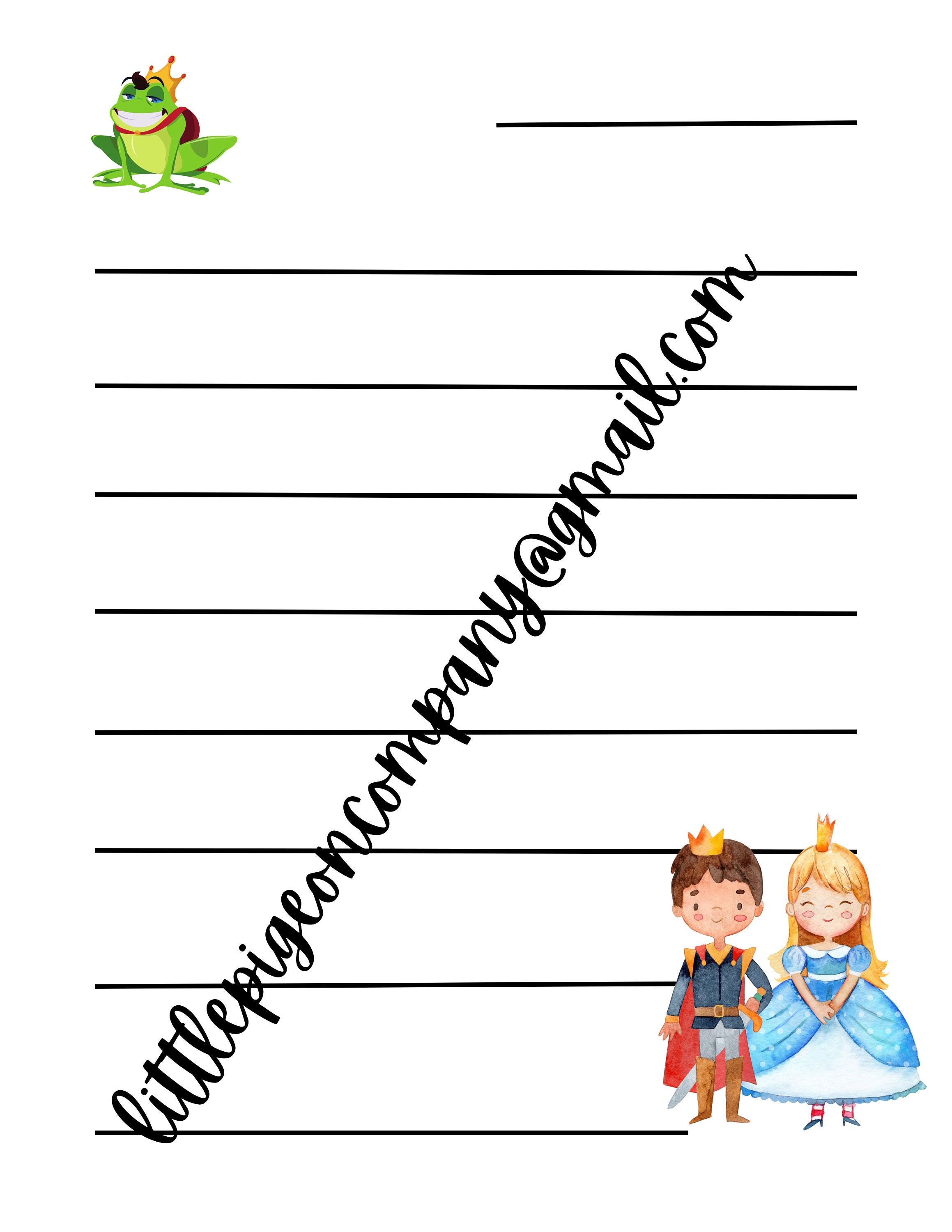 PRINTABLE, Fairytale Theme, Stationery Paper, Set of 4, Digital ...