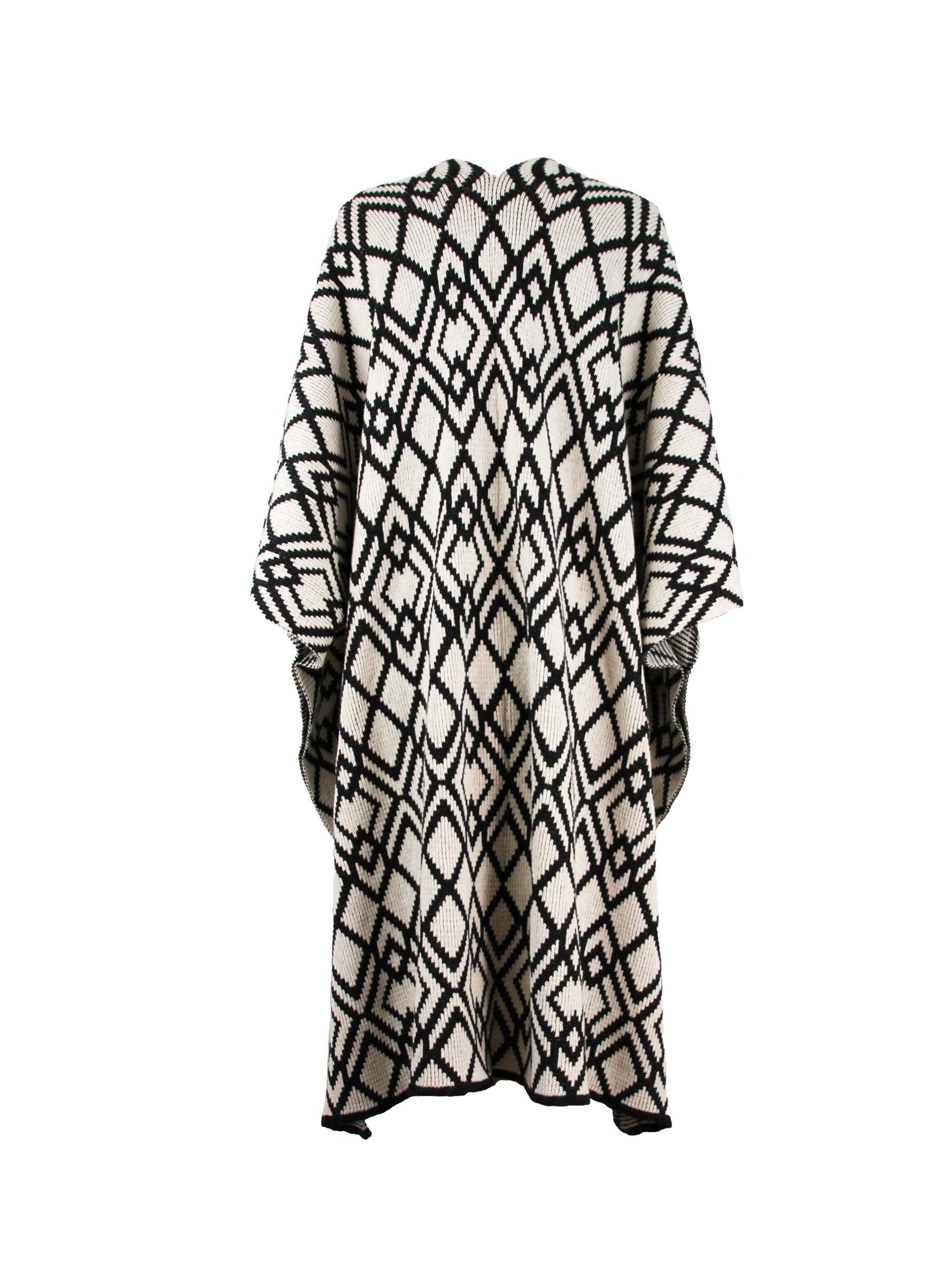 100% Merino Wool Open Poncho Woman, Wool Wrap, Women's Ponchos Capes ...