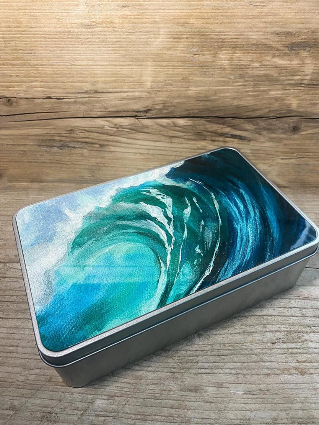 Wave Tin, Surf Tin, Wave, Rectangle Tin, Surf Tin, Surf Gift, Sea ...