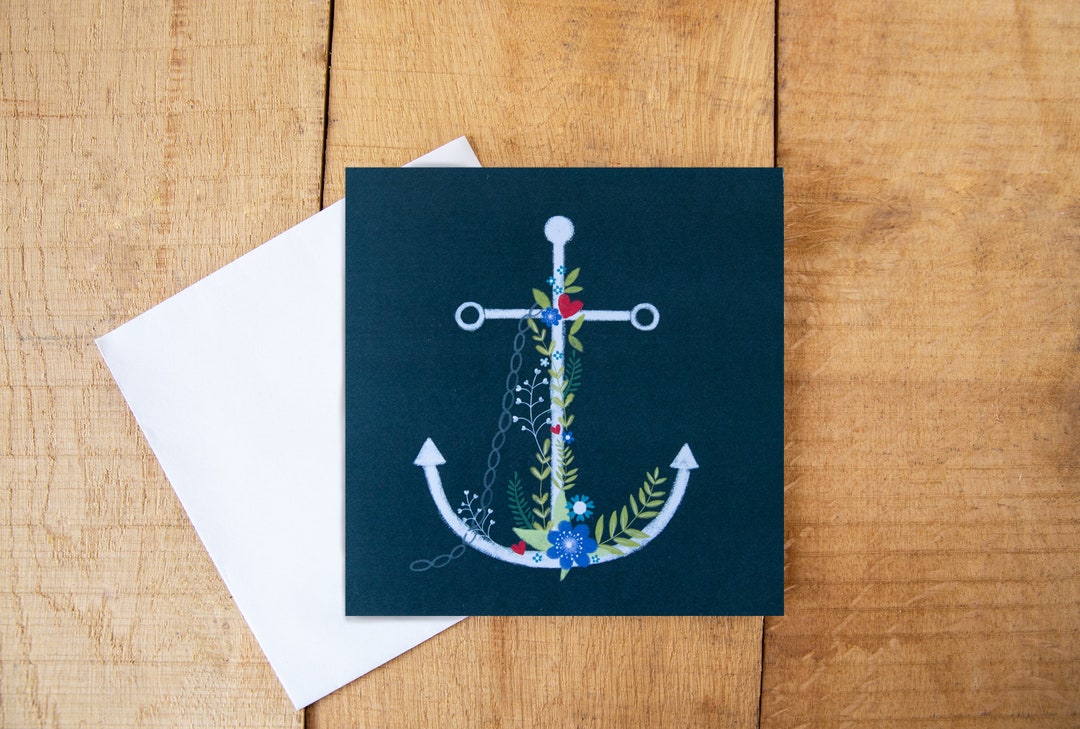 Anchor Card Male Birthday Card Female Birthday Card - Etsy