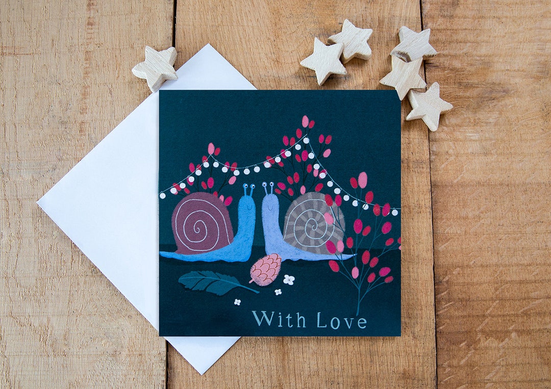 Happy Birthday Snails Greeting Card, Hello Card, Birthday Card 100% Recycled - Etsy