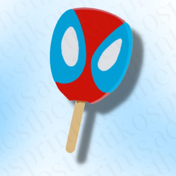 Spiderman Popsicle Clipart Package PNG Removed Backgound | Etsy