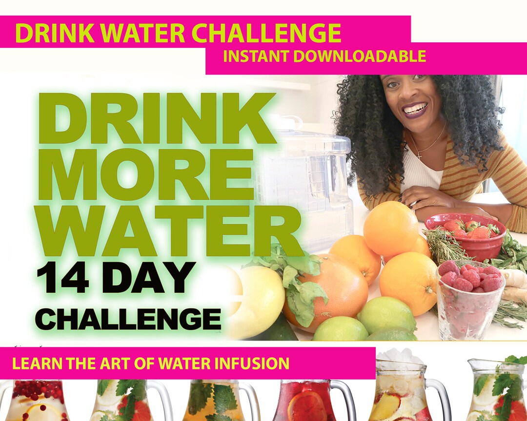 Self Care DRINK MORE WATER Challenge Learn to Infuse Water - Etsy