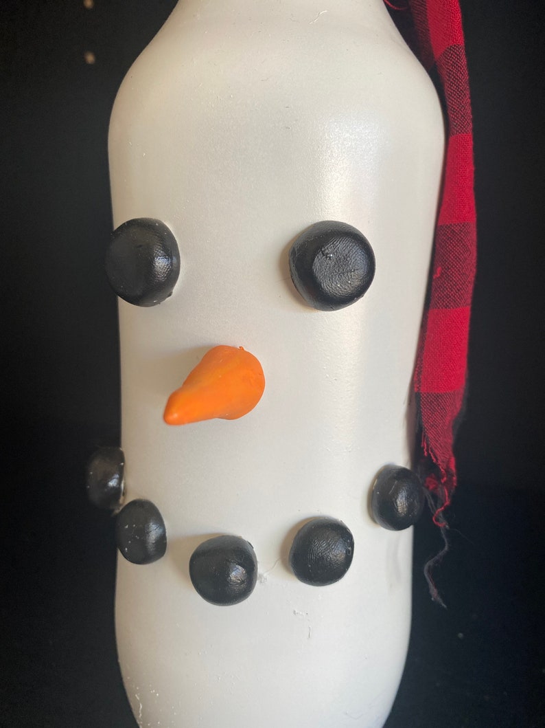 Decorative Snowman Bottle - Etsy