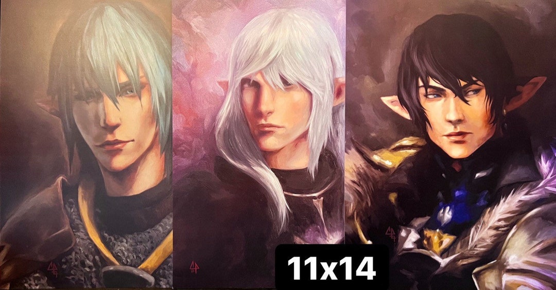 FFXIV Heavensward Art Print: Aymeric, Estinien, Haurchefant (11x14) - Etsy