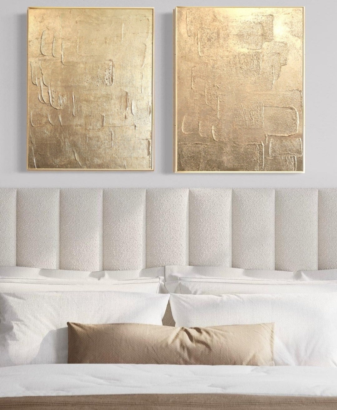 Gold Abstract Painting Gold Textured Wall Art Gold Leaf Art Metallic ...