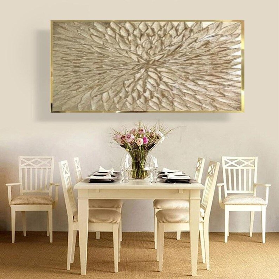 Luxury Abstract Gold Artwork 3D Metallic Gold Textured Wall Art Gold ...