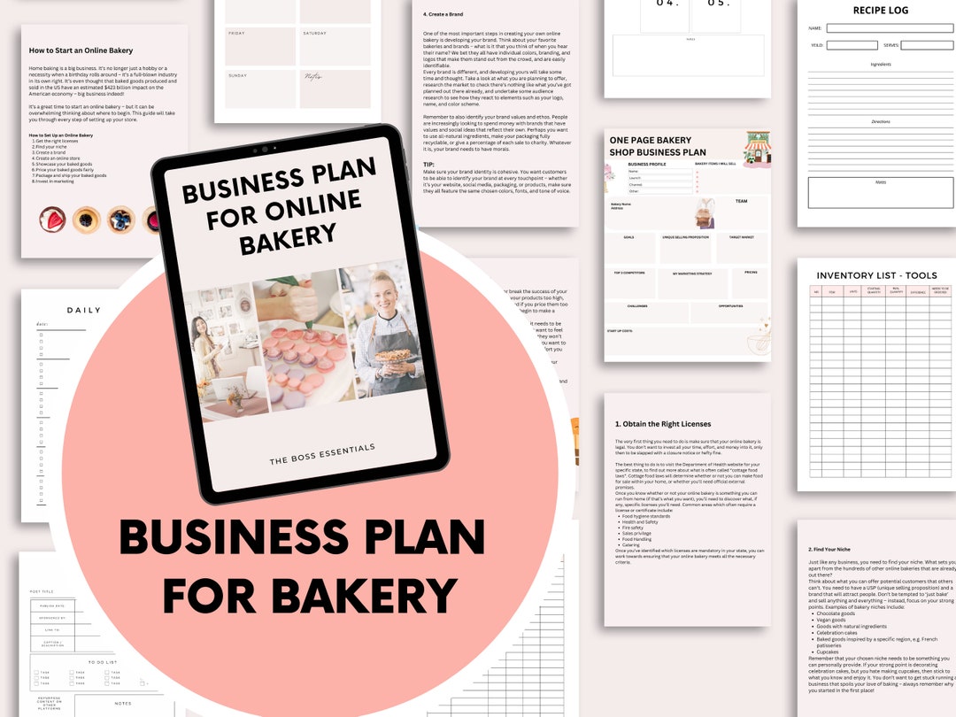 Business Plan for Bakery Bakery Shop Planner Bakery Planner Small ...