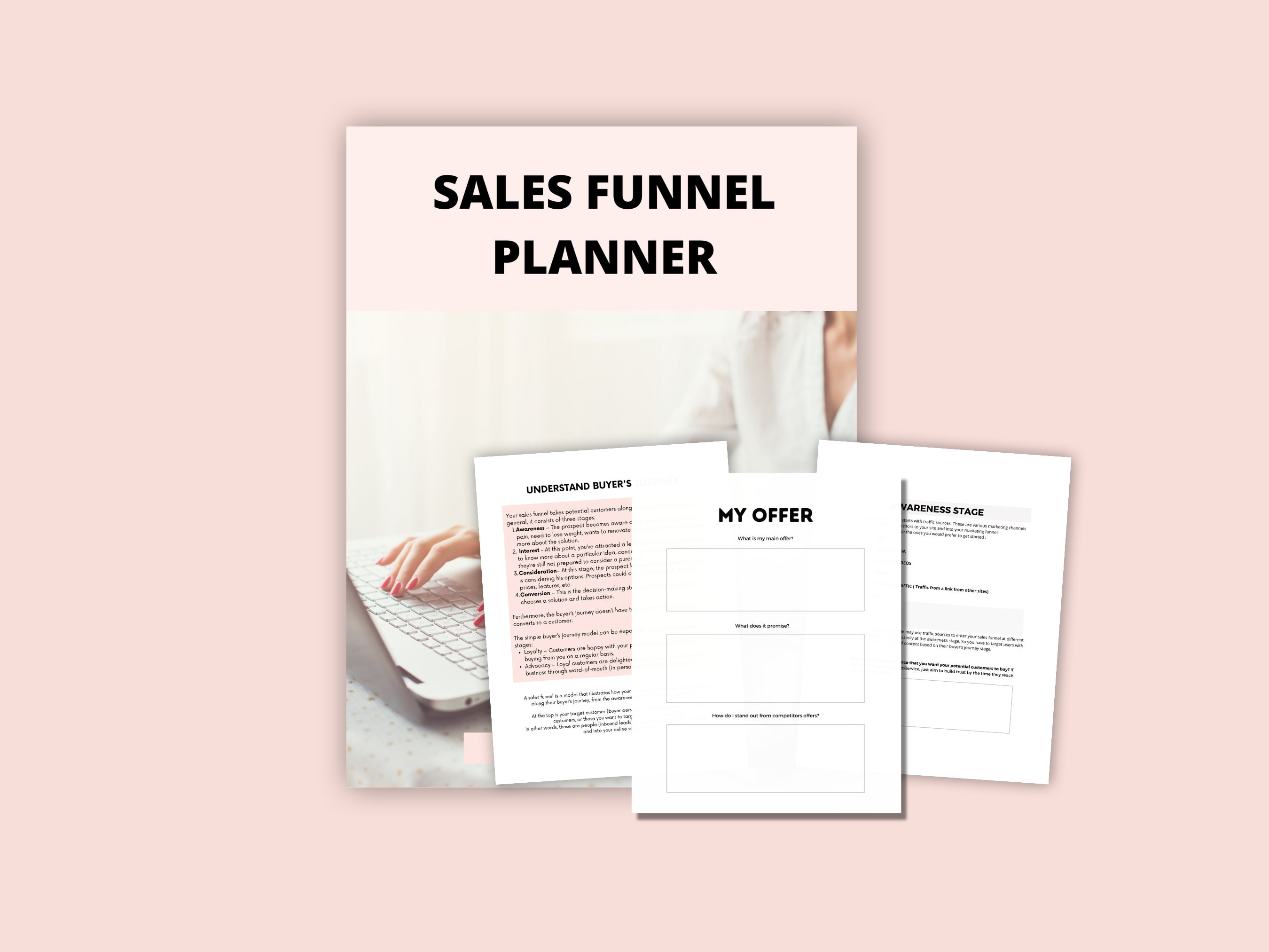 Sales Funnel Planner Workbook, Grow Your Business Guide, Lead Magnet ...