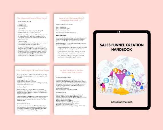 Sales Funnel Planner Workbook, Grow Your Business Guide, Lead Magnet ...