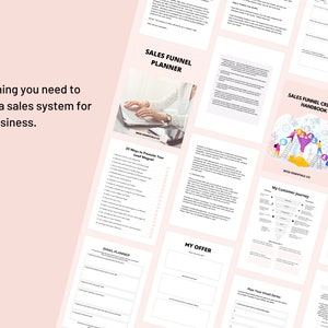 Sales Funnel Planner Workbook, Grow Your Business Guide, Lead Magnet ...