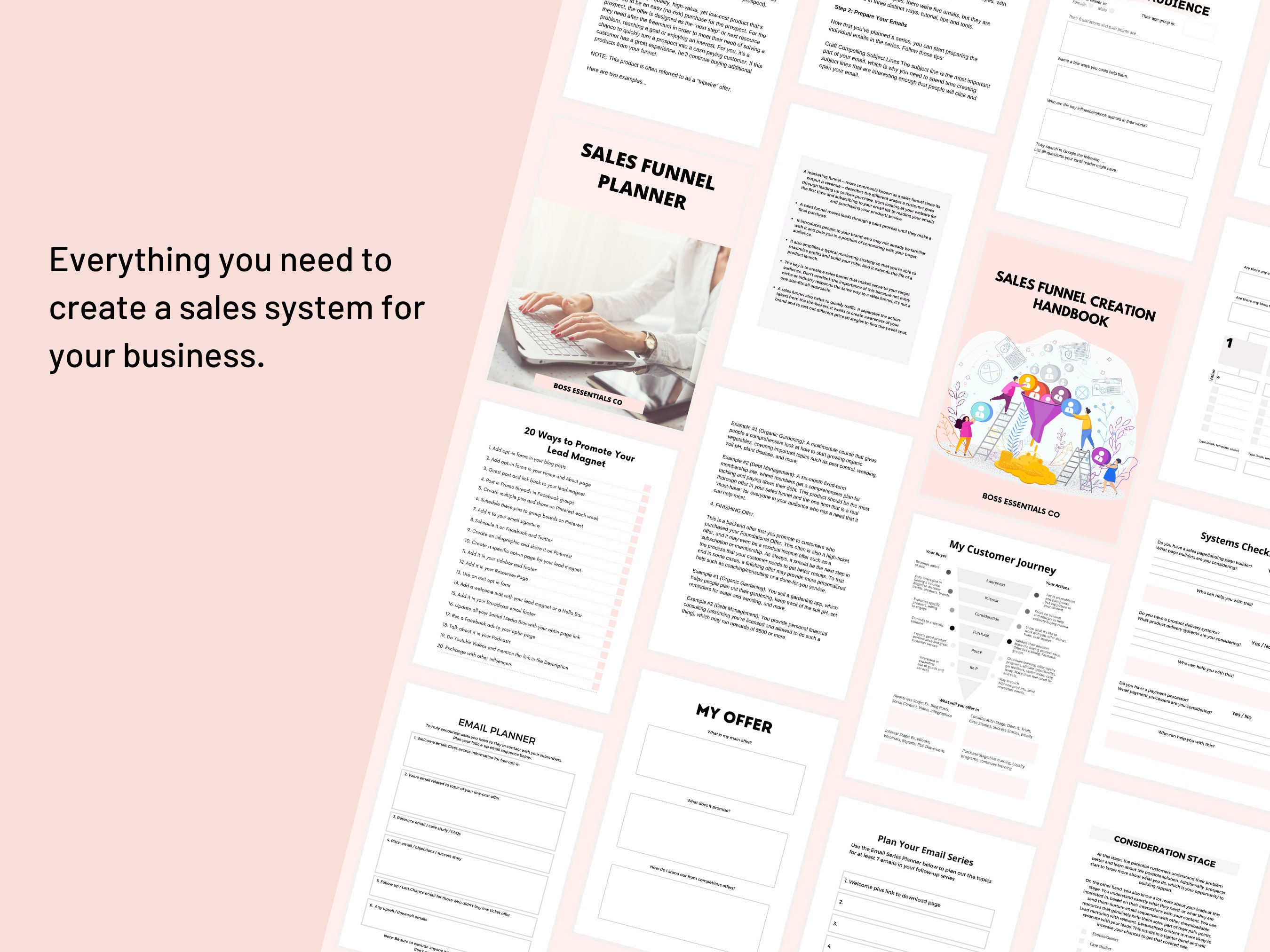 Sales Funnel Planner Workbook, Grow Your Business Guide, Lead Magnet ...