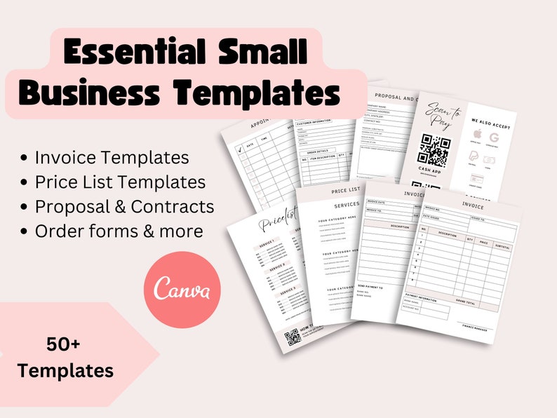 Small Business Forms Invoice Template for Small Business - Etsy