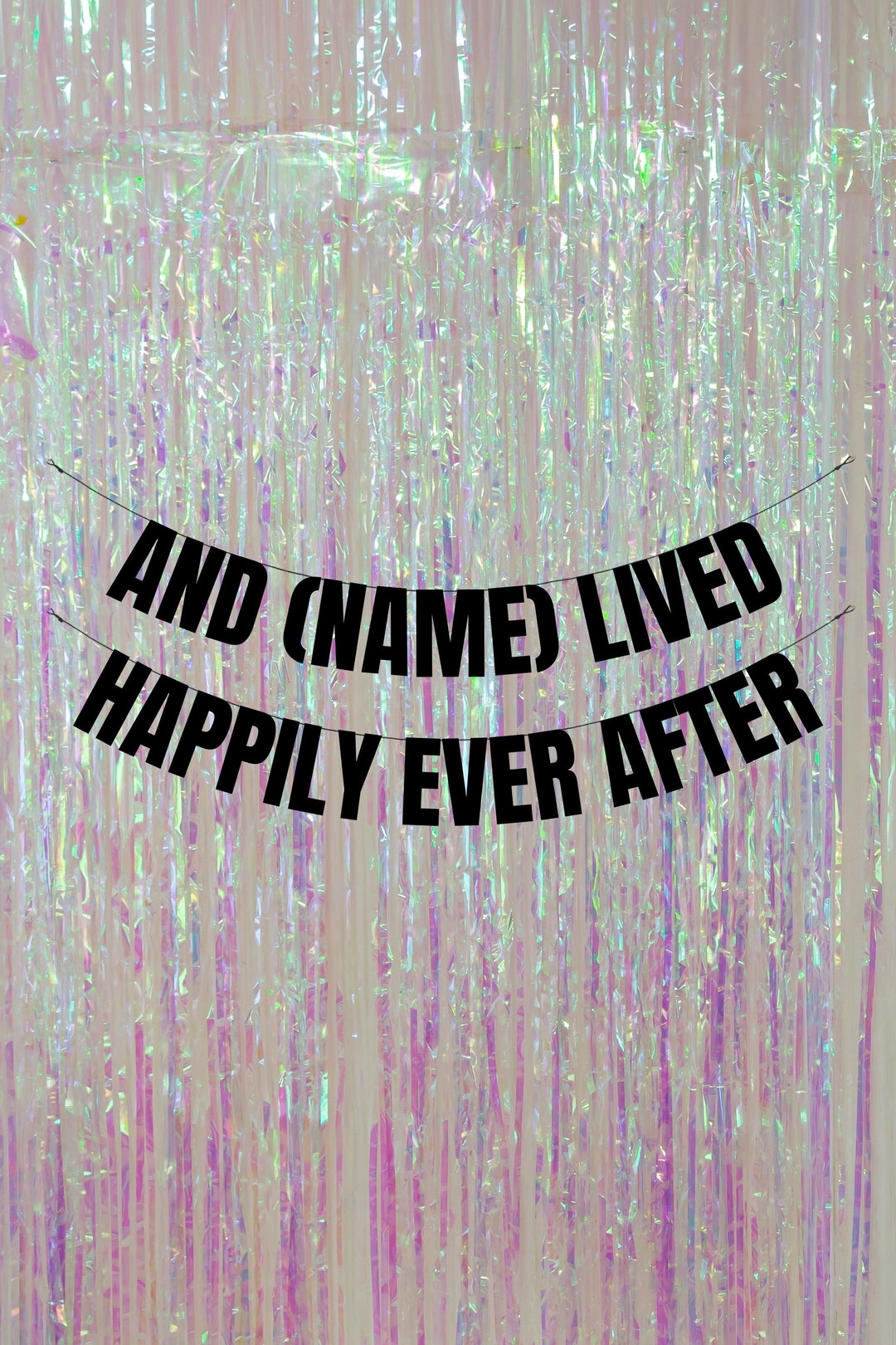 Personalised and name Lived Happily Ever After Banner. Divorced Party ...