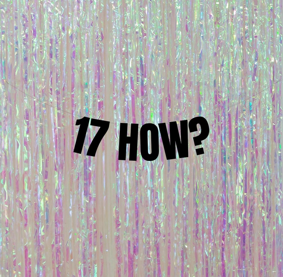 17 How? Banner. Modern 17th Birthday Decorations. Custom Gen Z Birthday ...