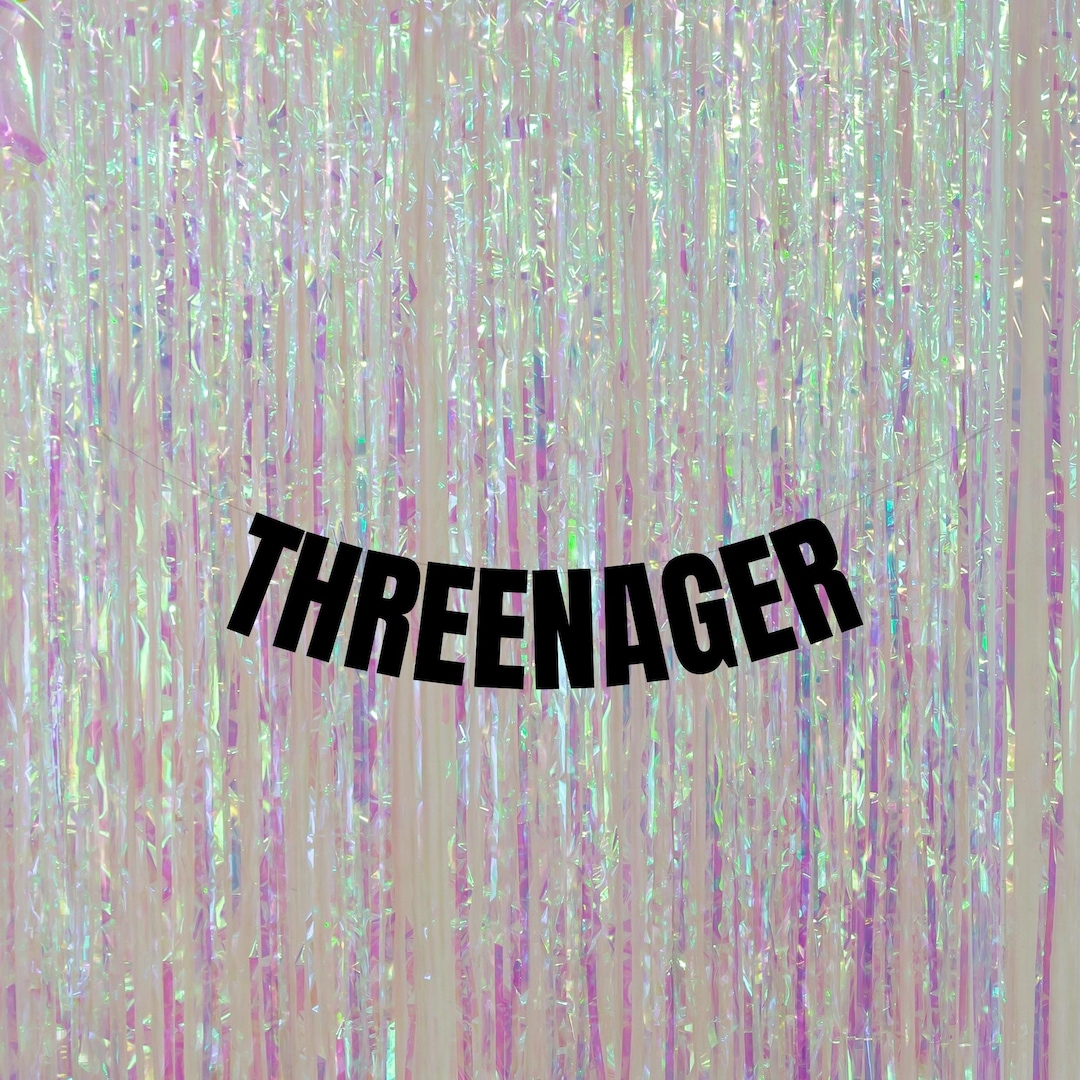 Customisable Threenager Birthday Banner. Third Birthday Decorations ...