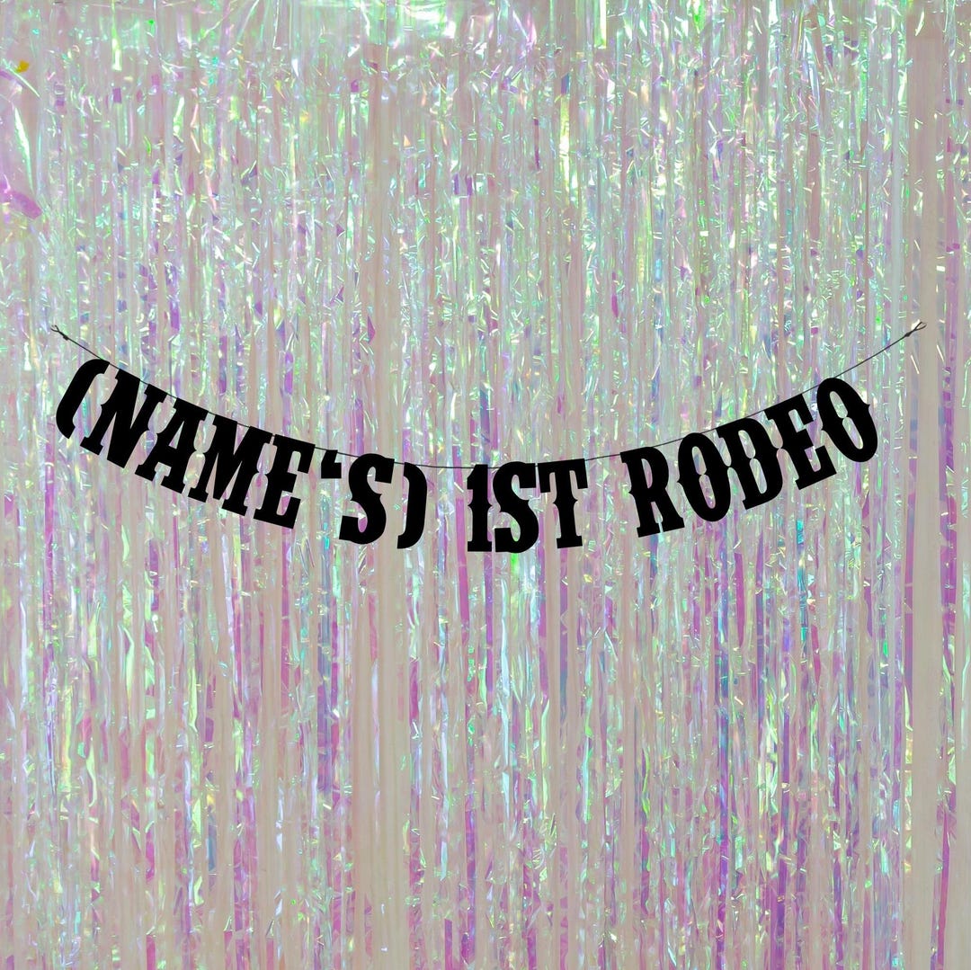 Personalised First Rodeo Banner. First Birthday Decorations. 1st ...