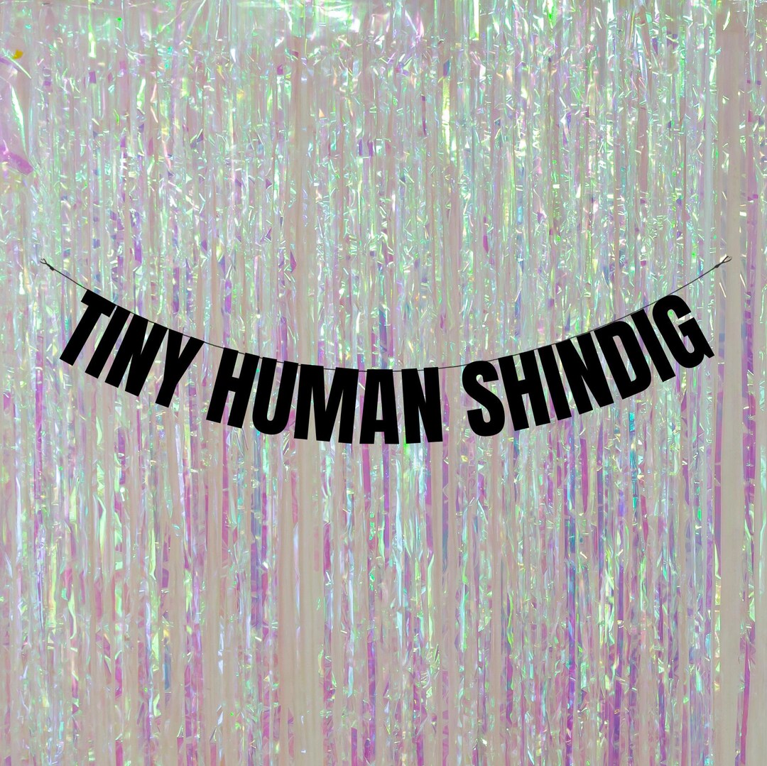 Tiny Human Shindig. Funny Baby Shower Banner. Rude/funny Banners for ...