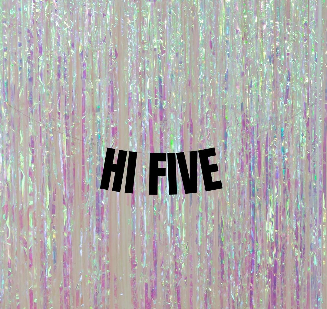 Customisable Hi Five Birthday Banner. Fifth Birthday Decorations. 5th ...