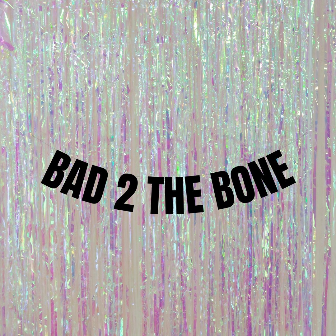 Bad 2 the Bone Banner. Second Birthday Decorations. 2nd Birthday ...
