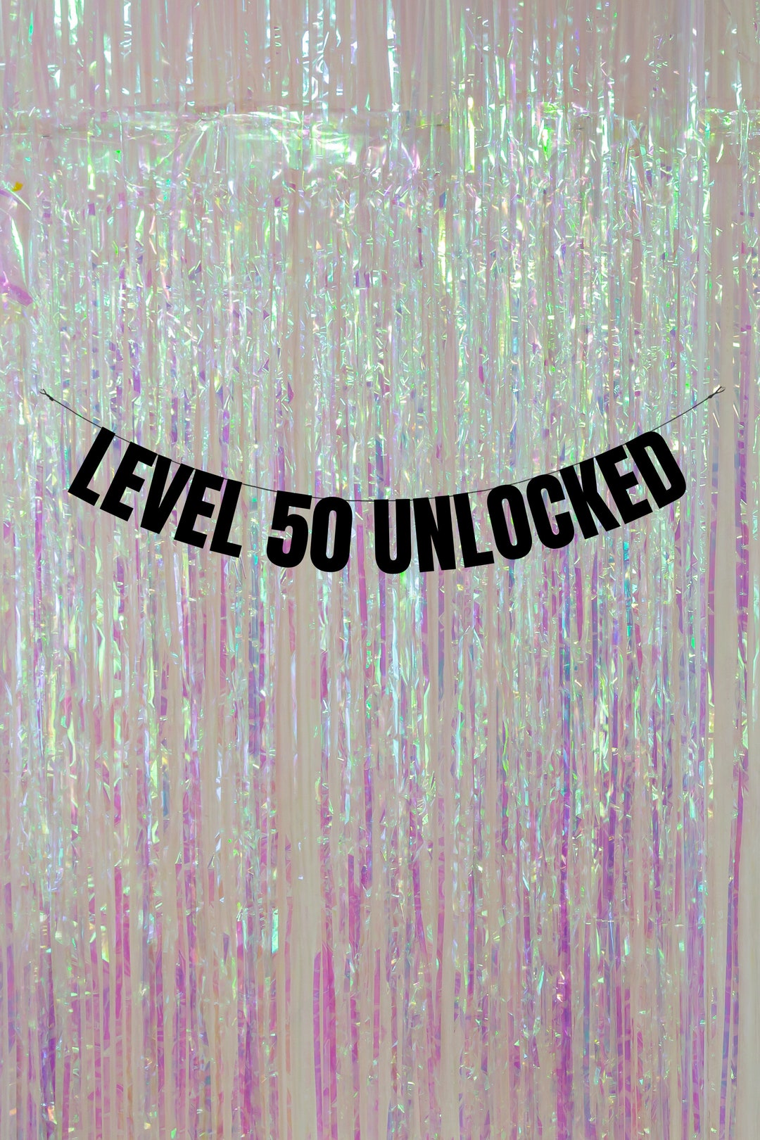 Customisable 50th Birthday Banner: Level 50 Unlocked Celebration Decor ...