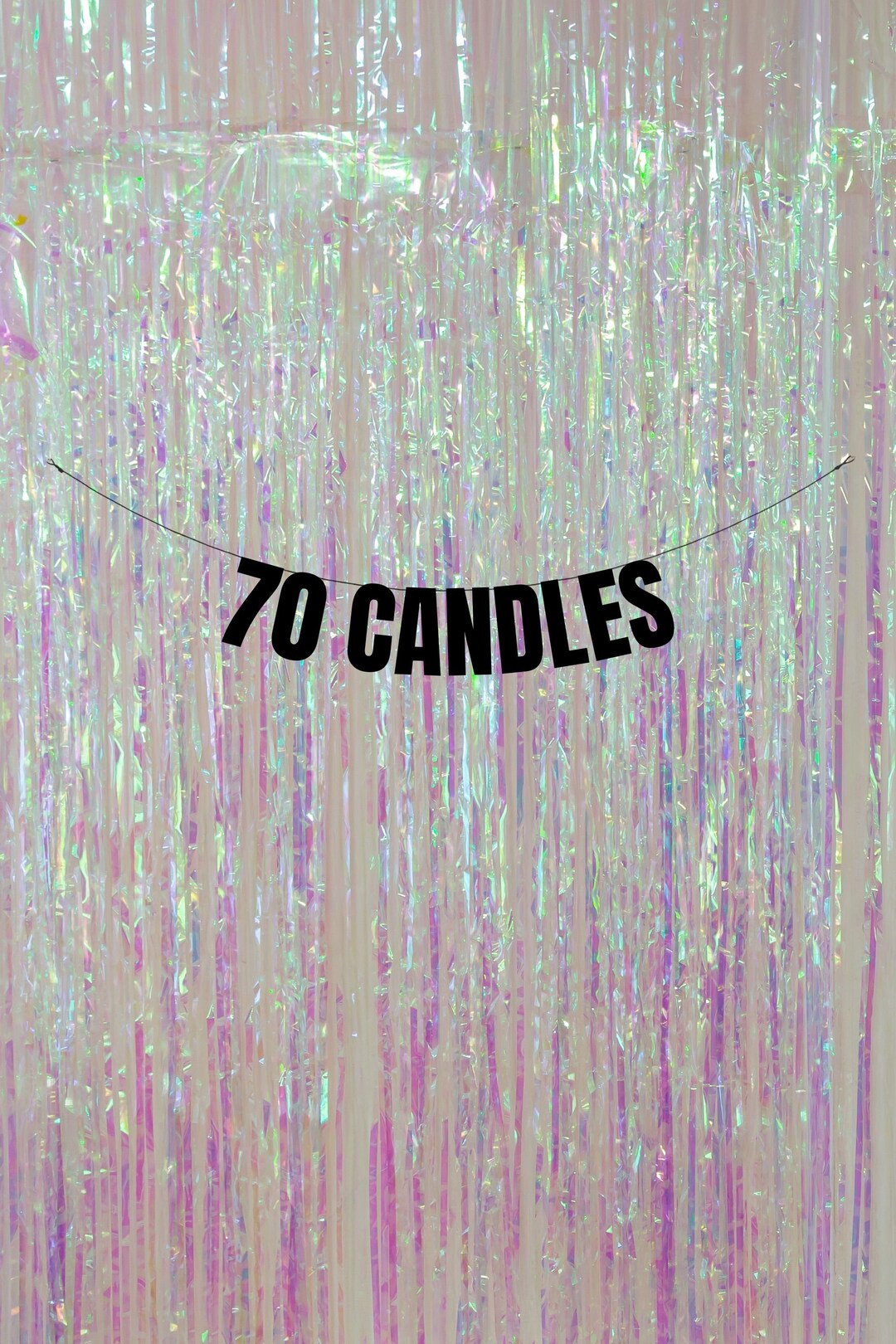 Customisable 70th Birthday Banner: 70 Candles Celebration Decor 70th ...