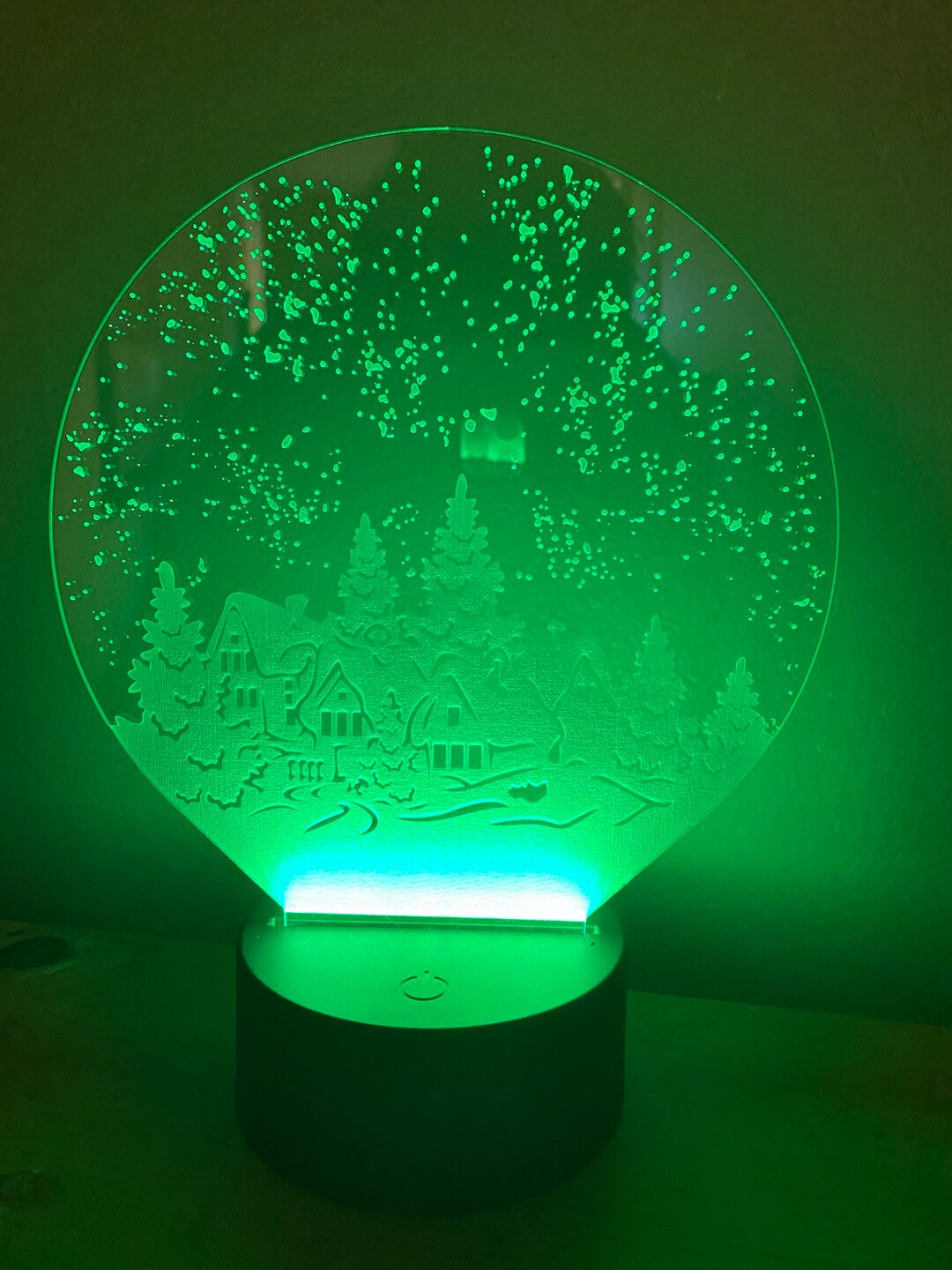 Christmas Village Edge Lit Acrylic Light - Etsy