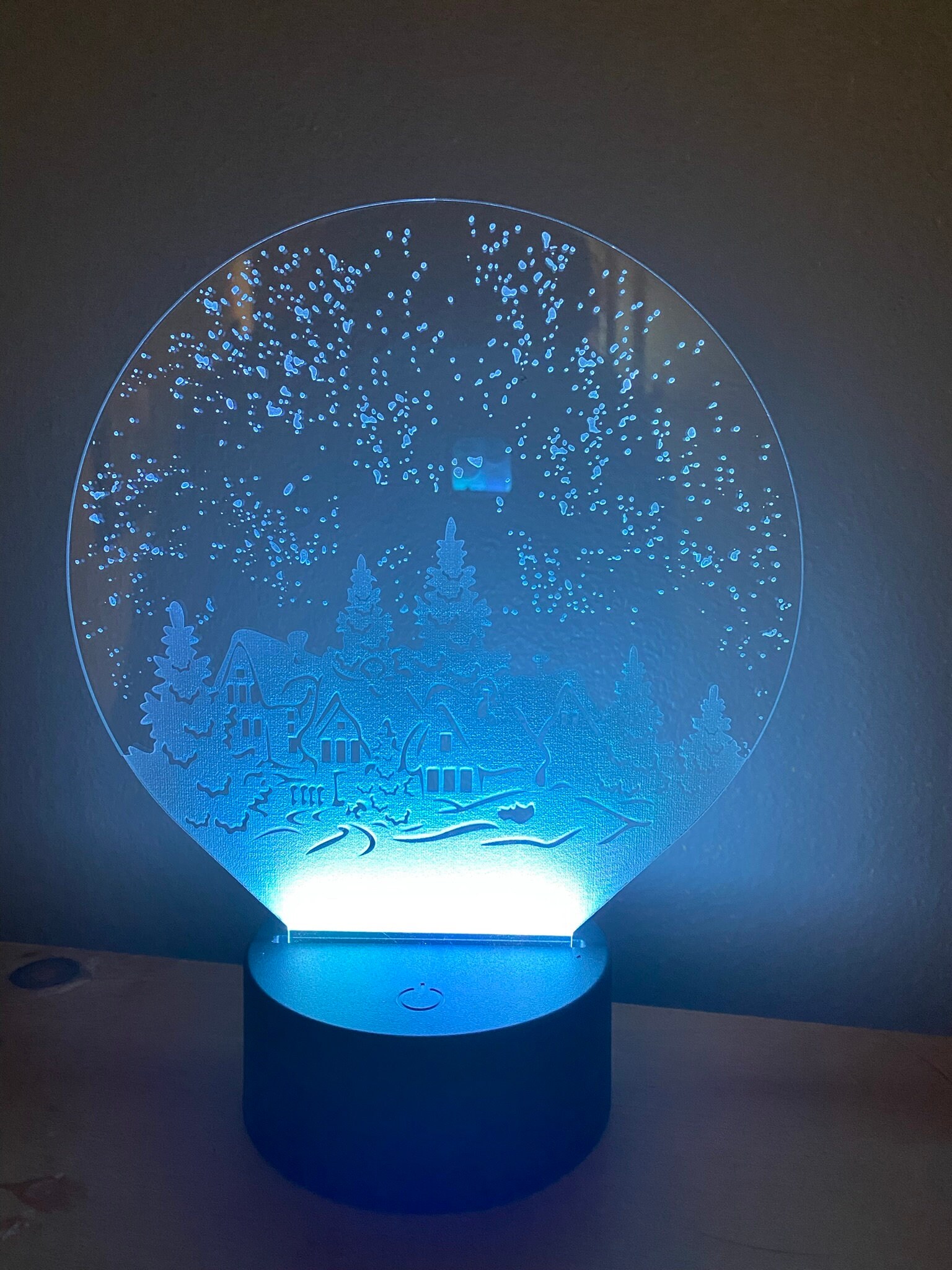 Christmas Village Edge Lit Acrylic Light - Etsy