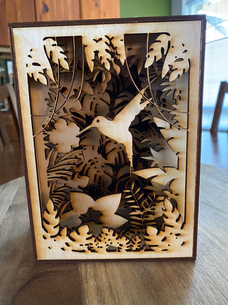 Hummingbird Book Nook Kit, Shelf Insert - Etsy