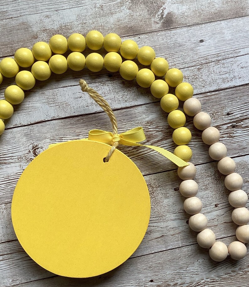 Sunshine Wood Bead Garland & Sign, Tiered Tray Decor - Etsy