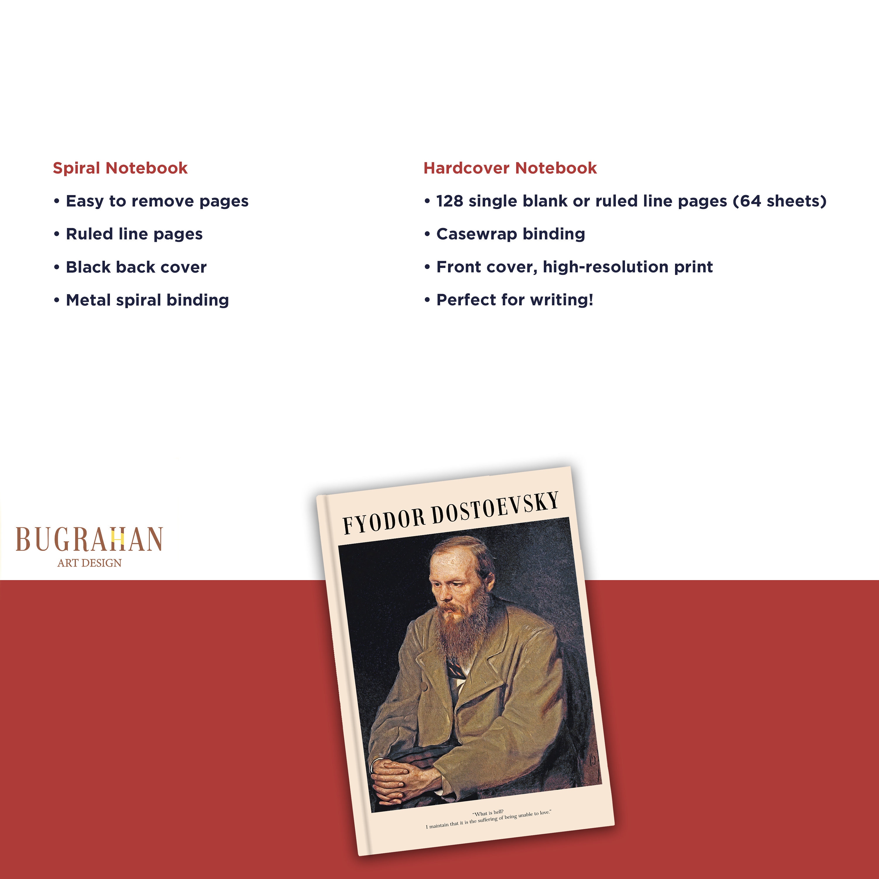 Dostoevsky Notebook Quote Notebook Author Notebook - Etsy