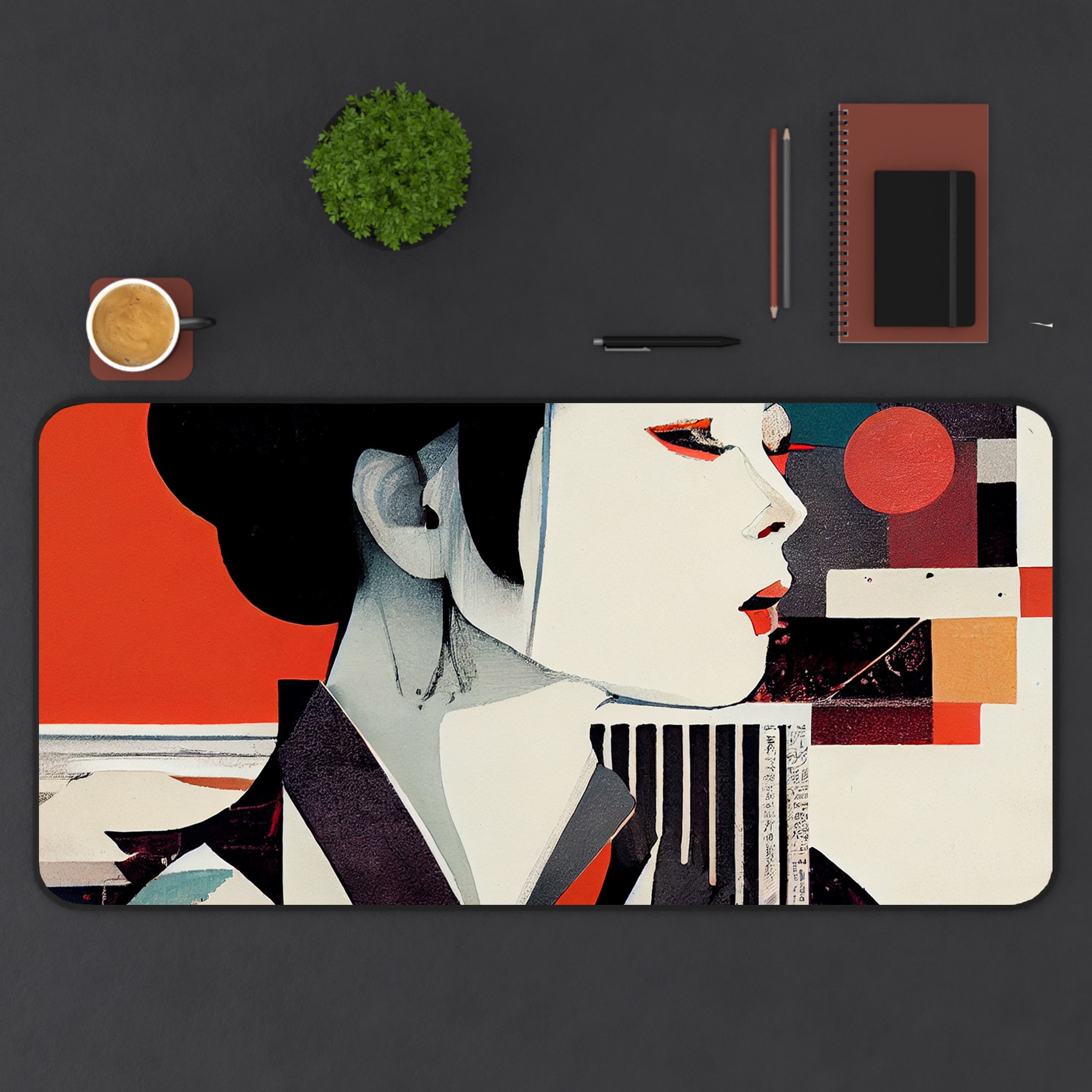 Japanese Desk Mat Geisha Desk Mat Mouse Pad XXL Desktop - Etsy