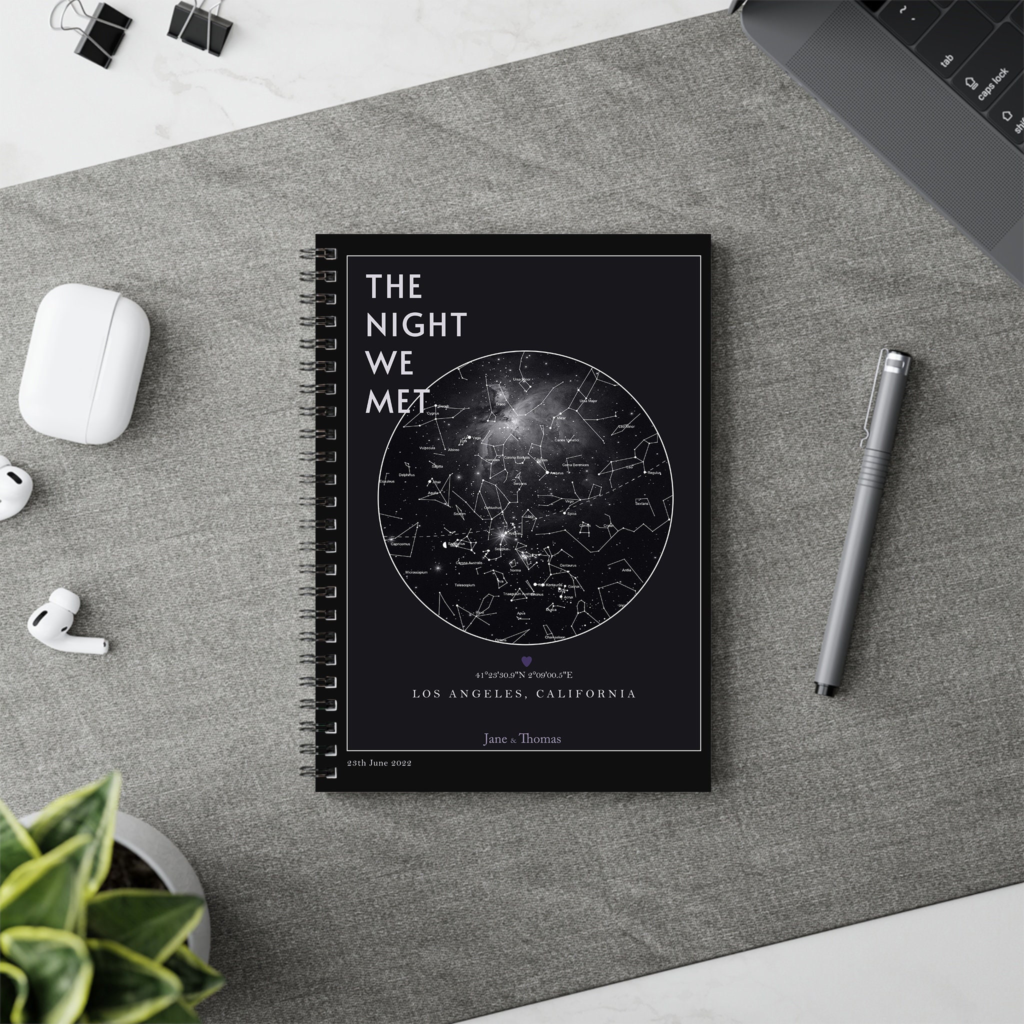 The Night We Met Custom Star Map Notebook Constellation Notebook the ...