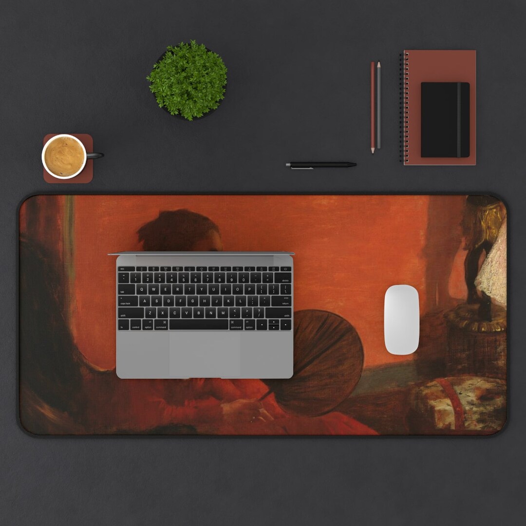 Edgar Degas Desk Mat, Red Desk Mat, Aesthetic Desk Mat, Painting ...