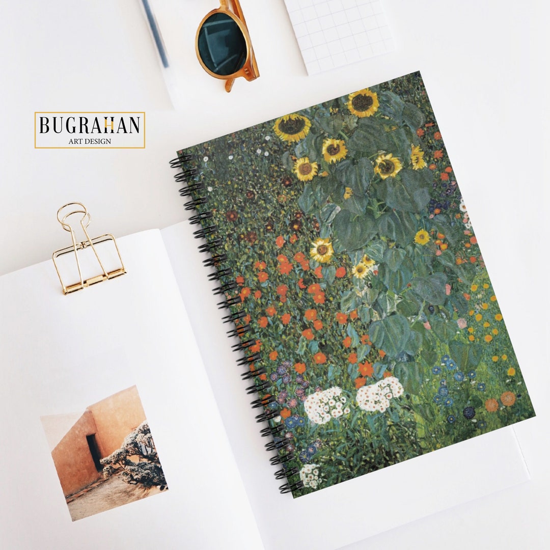 Botanical Notebook, Gustav Klimt, Klimt Notebook, Floral Notebook, Art ...