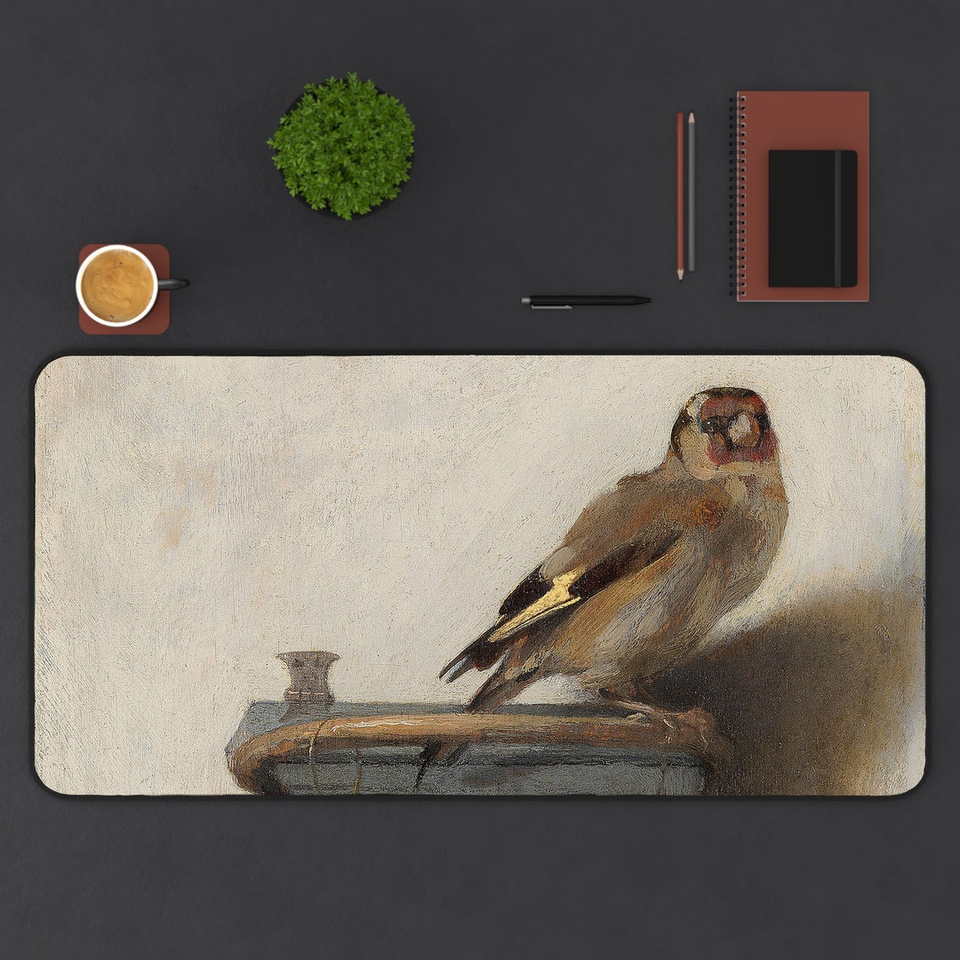 Bird Desk Mat | the Goldfinch Desk Mat | Carel Fabritius Desk Mat ...