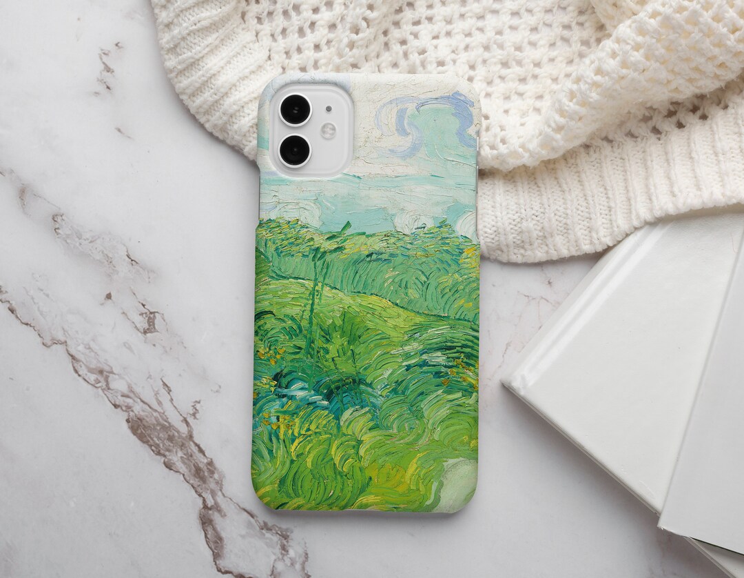 Van Gogh iPhone Case, Green Wheat Fields, Scenery Phone Case, iPhone 14 ...