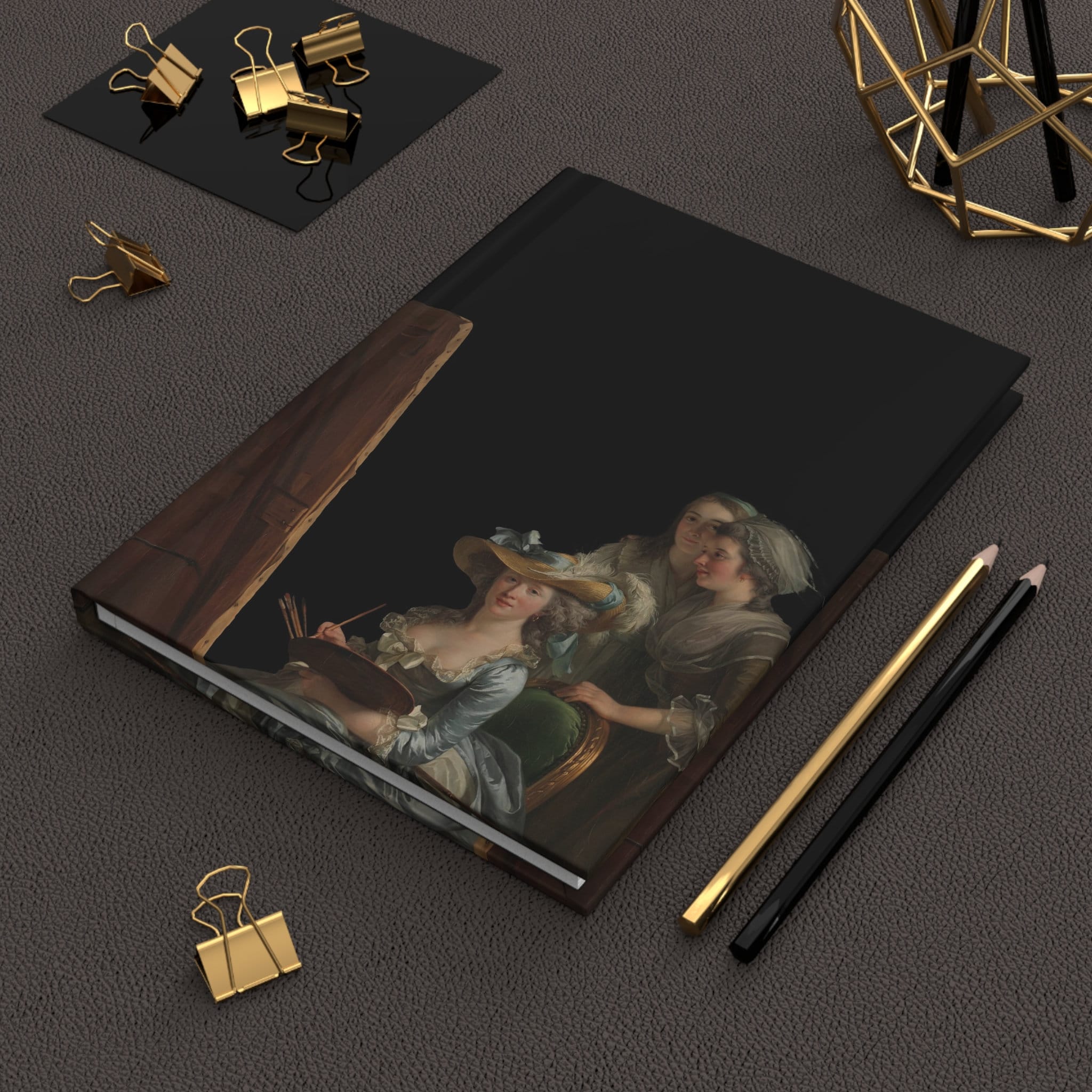 Renaissance Notebook Black Notebook Female Notebook Spiral - Etsy