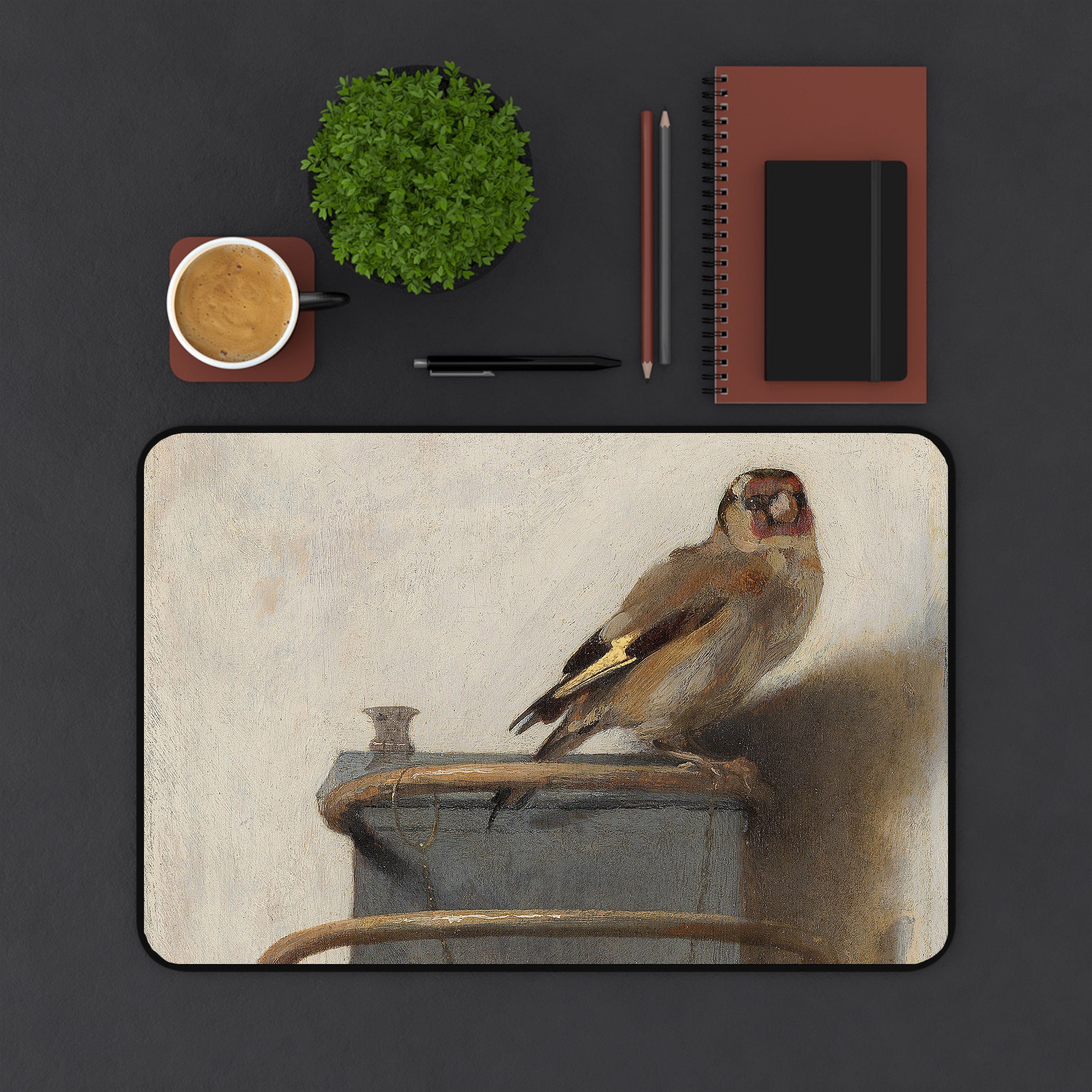 Bird Desk Mat | the Goldfinch Desk Mat | Carel Fabritius Desk Mat ...