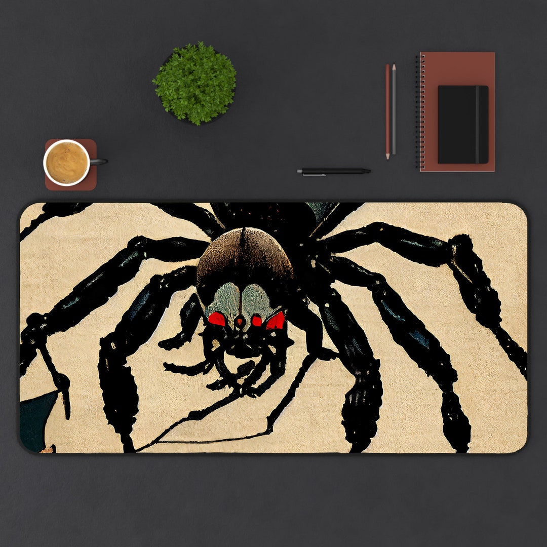 Spider Desk Mat | Japanese Desk Mat | Japanese Desk Mat | Ukiyo-e Desk ...