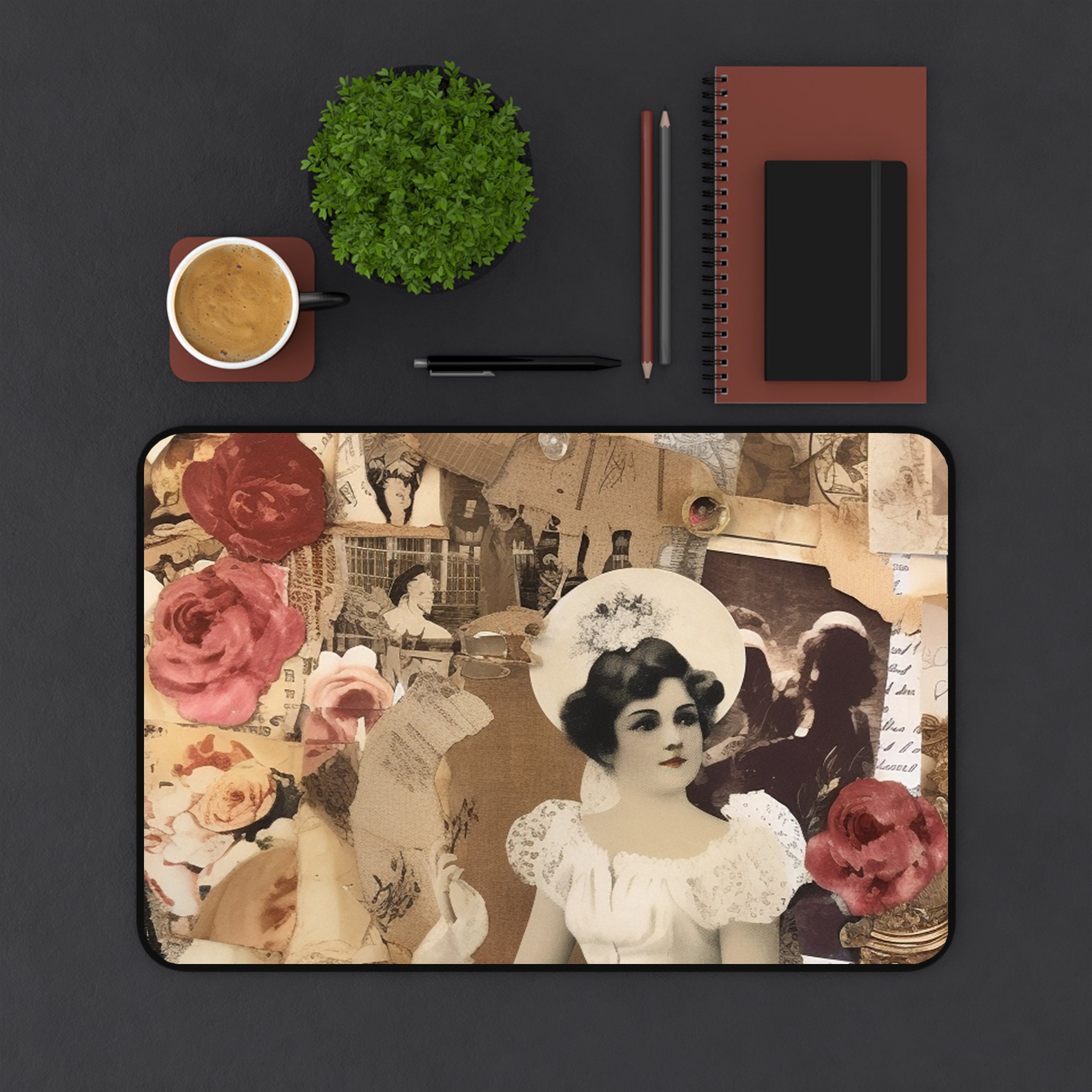 Vintage Collage Desk Mat Aesthetic Desk Mat 2YK Desk Mat Mouse Pad XXL ...