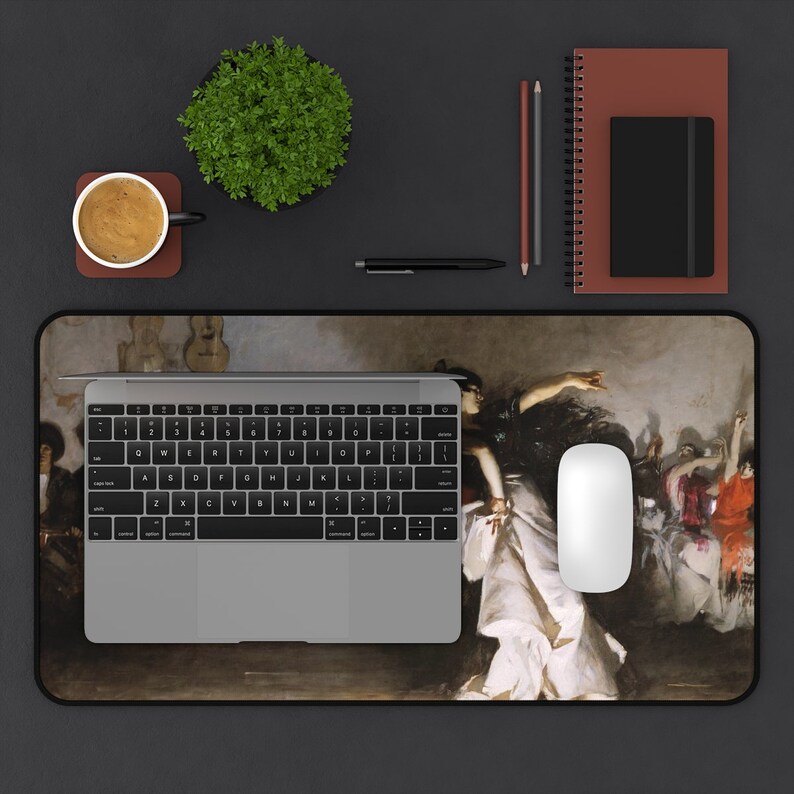 Aesthetic Desk Mat, John Singer Sargent Art, Dance Desk Mat, Dark ...