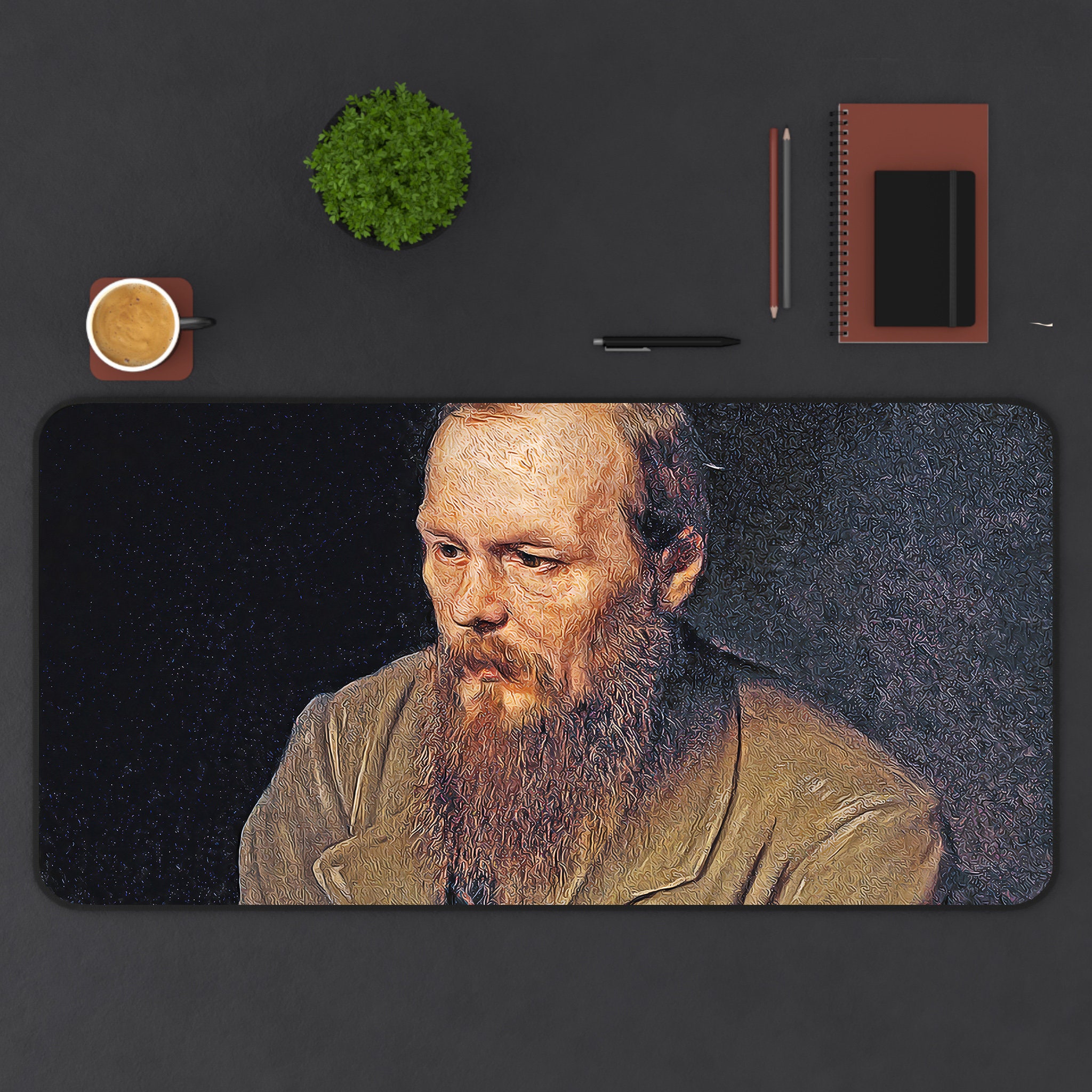 Dostoevsky Desk Mat Quote Desk Mat Author Desk Mat Mouse Pad XXL ...