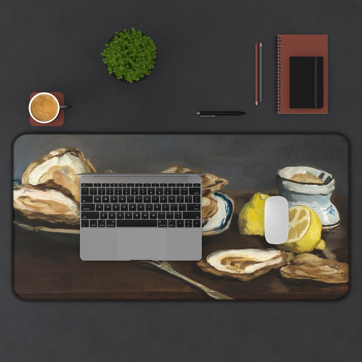 Still Life Desk Mat, Lemon Desk Mat, Boho Desk Mat, Large Desk Pad ...