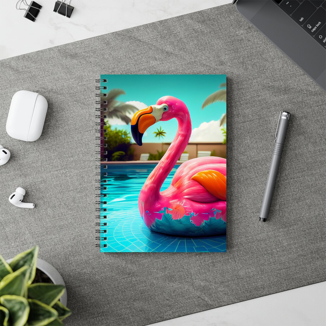 Flamingo Notebook | Cute Notebook | Pink Notebook | Spiral Notebook ...